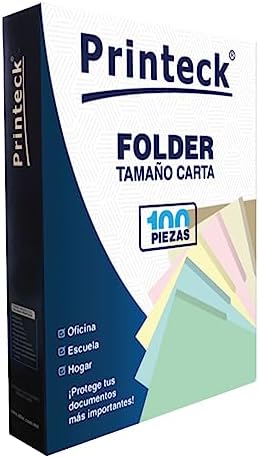 Folder Tamaño Carta color Crema PRINTECK (1, CREMA) : Amazon.com.mx ...