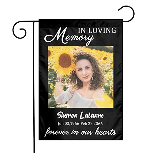 Custom Memorial Flag for Graves with Photo Name Date - Want It All