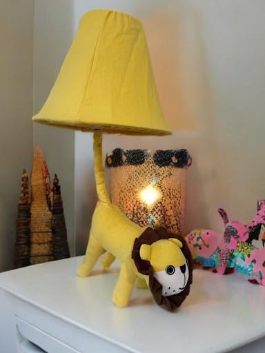 Kids Lion Table Lamp with Remote, Lion LED Lamp Mixing Color Lights ...