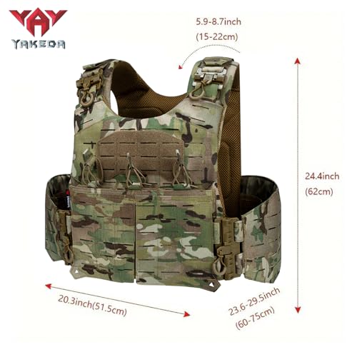 YAKEDA Tactical Weighted Vest With Quick Release Buckle Airsoft Outdoor ...