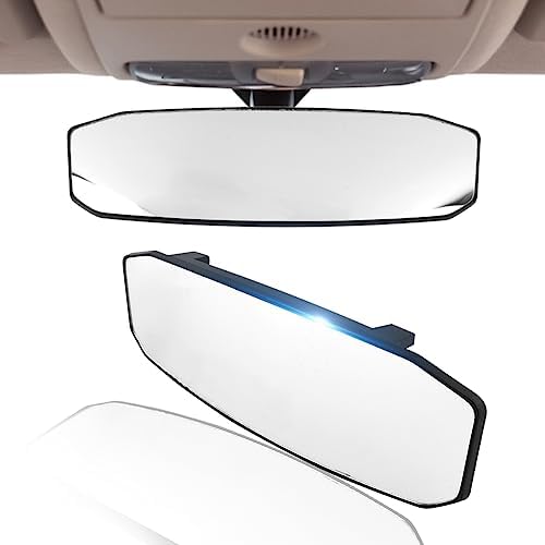 Amazon.com: Rear View Mirror, 12" Large Convex Rearview Mirror, Anti ...