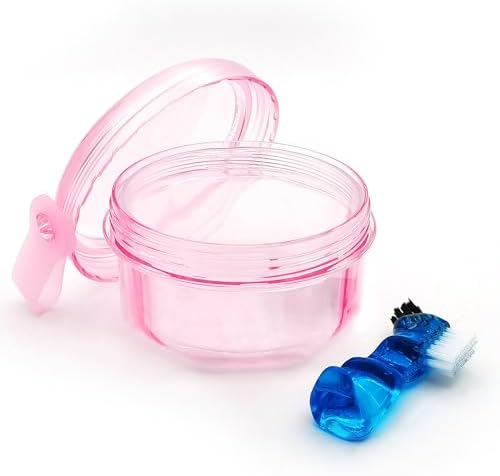 Amazon.com : Denture Bath Case Denture Cleaning Cup with Lid Leak Proof ...