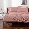 Amazon.com: Horbaunal Dusty Pink Twin Size Sheet Set - 4 Piece Luxury ...