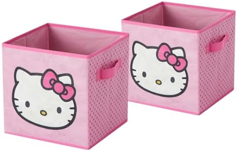 Amazon.com: Sanrio Hello Kitty Storage Bins,10" Collapsible Fabric ...
