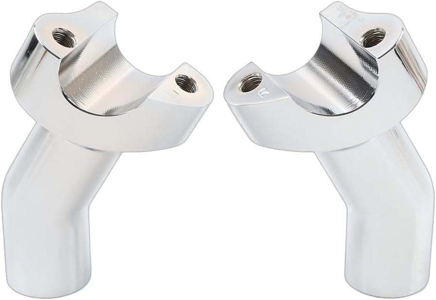 Amazon.com: Liru Pullback Handlebar 3 1/2" Clamp Risers Chrome CNC for ...