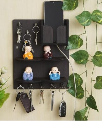 Unique Black Key Chain Hanging Board/Wall Hanging Key Holder with ...