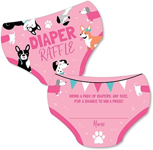 Amazon.com : Big Dot of Happiness Pawty Like a Puppy Girl - Diaper ...