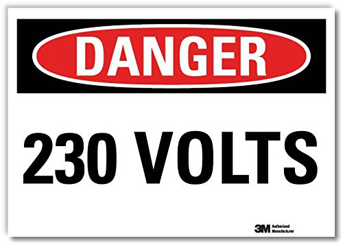 SmartSign “Danger - 230 Volts” Label | 7" x 10" 3M Engineer Grade ...