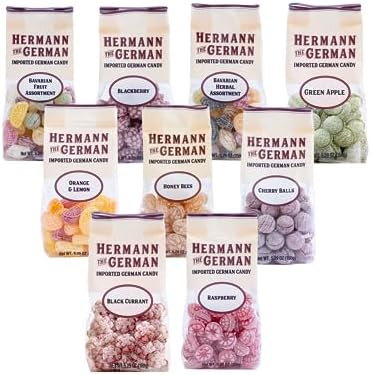 Amazon.com : Hermann The German Raspberry Hard Candy, Gluten Free, 6 ...