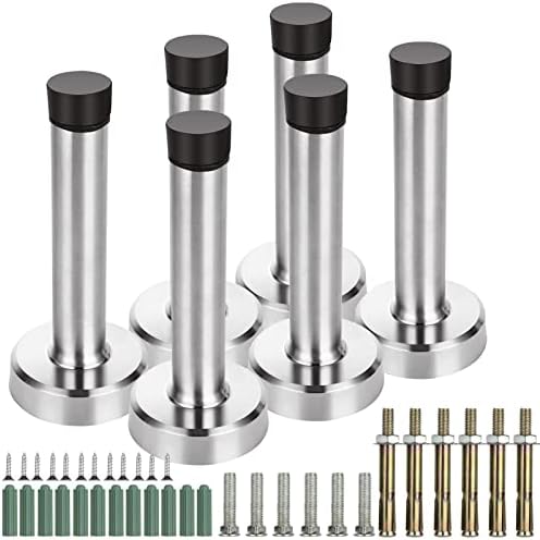 ASelected Door Stopper,6 Pack Door Stop, Stainless Steel Wall Protector ...