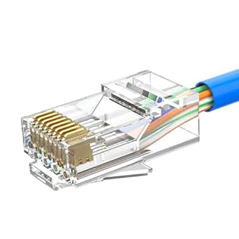 MOGOOD RJ45 Connectors, 25-Pack Cat6 RJ45 Connectors Unshielded Modular ...