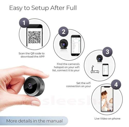 Dr Vision SmartEye Mini Wireless WiFi Security Camera | HD 1080p Indoor ...