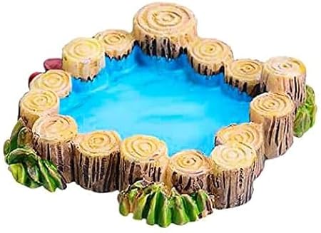 Amazon.com: Woodpile Pool Miniature Fairy Garden Accessories,Miniature ...