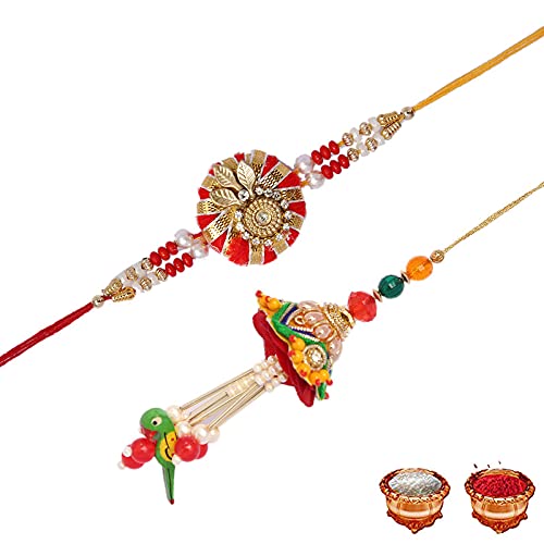 Buy Saroj Creation's Jaipuri Handmade Ethnic Design Rakhi for Brother ...