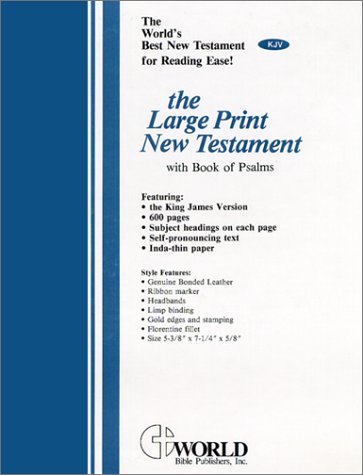 KJV Large Print New Testament (with Psalms): Anonymous: 9780529062901 ...