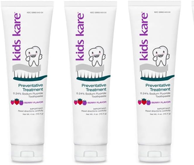 Amazon.com: Kids Kare™ 0.24% Neutral Sodium Fluoride Toothpaste; Berry ...