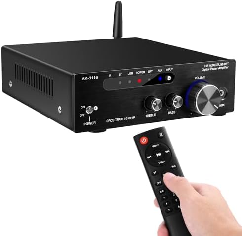 Amazon.com: Daakro AK3116 Amplifier Stereo Receiver Bluetooth 5.0 Mini ...