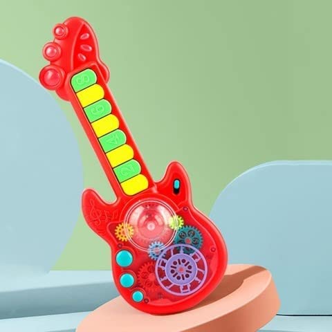 Buy Rotating Transparent Gears Musical Guitar with Lights and Acoustic ...