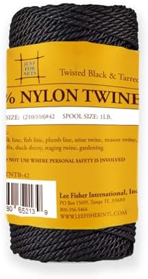 Amazon.com: Tarred (Black) Nylon Twine, Twisted. Size #36, 1/4 lb 1-Pack : Tools & Home Improvement