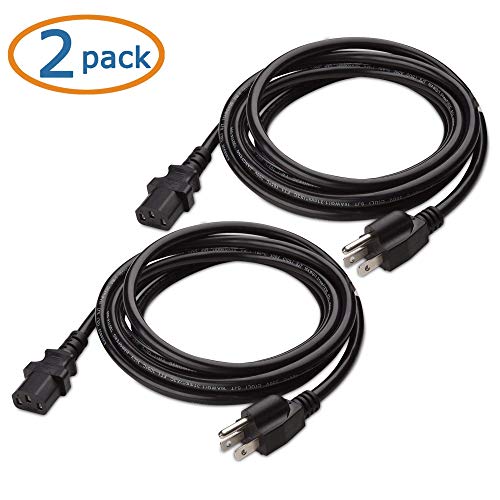 Buy Cable Matters 2-Pack 16 AWG Heavy Duty 3 Prong Computer Monitor ...