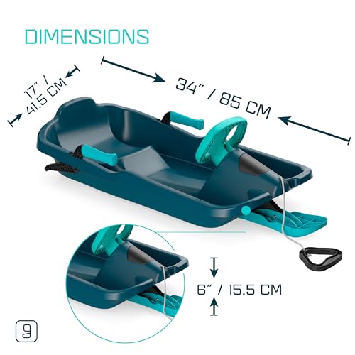 Snapklik.com : Nebula Snow Sleds For Kids - Toboggan Sled, Durable ...