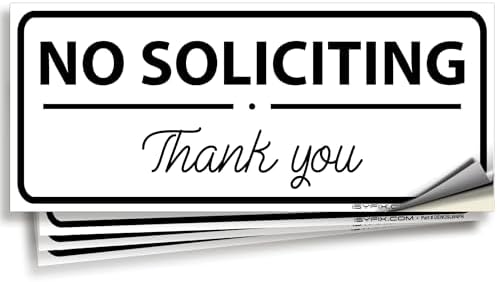 Amazon.com : No Soliciting Sign Sticker for house, Home & Business ...