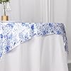 Amazon.com: Tableclothsfactory White Blue Chinoiserie Floral Print ...
