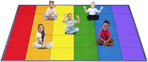 Amazon.com: Booooom Jackson Classroom Rug Colorful Seating Classroom ...