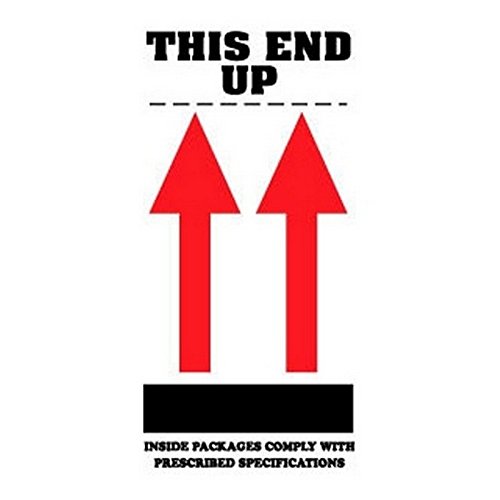 Amazon.com: 4" x 8" This End Up Labels (500 per Roll) : Industrial ...