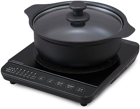 Amazon | アイリスオーヤマ IHコンロ1400W鍋セット IHKP-T39124-B ブラック | アイリスオーヤマ(IRIS OHYAMA) | 卓上IHクッキングヒーター 通販