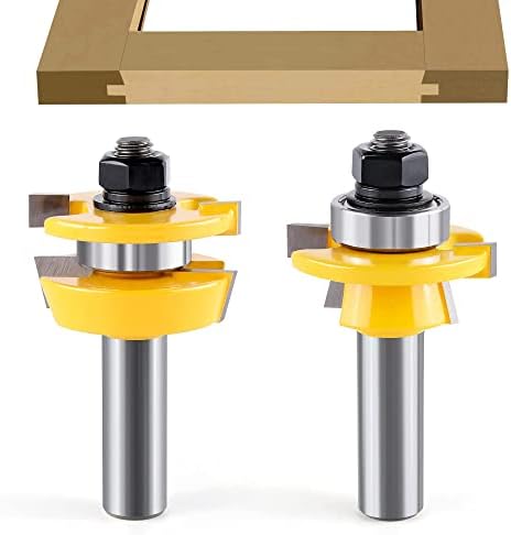 Freud 99-763 New Premier Adjustable Rail and Stile Router Bit System, 1 ...