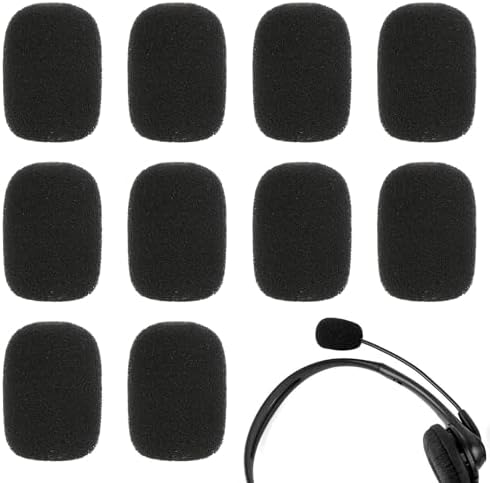 Amazon.com: 10 Pcs Microphone Covers Foam Windscreen Headset Microphone ...
