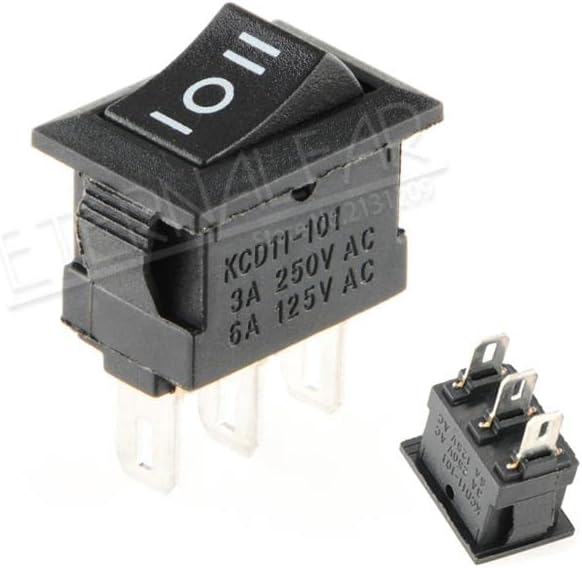 Amazon.com: KCD11-101 Push Button Switch 10x15mm SPST 2Pin 3Pin 3A 250V ...