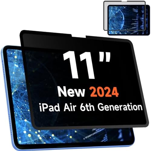 Amazon.com: Peslv 4-Way Magnetic Privacy Screen for iPad Air 6th 11 ...