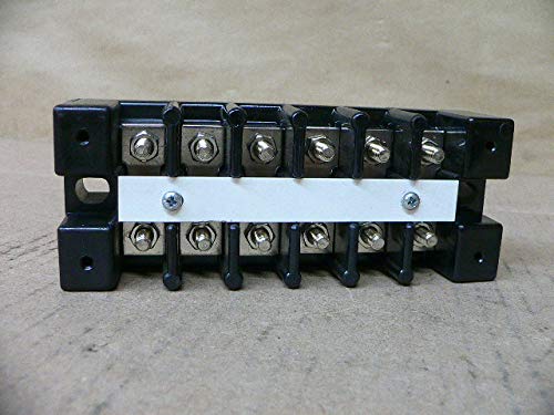 Panel Mount Barrier Terminal Block, 2 Row, 6 Positions, 16 AWG, 10 AWG ...