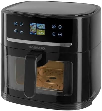 Daewoo Actuate Range, 8 Litre Air Fryer, One Touch Smart Cooking, AI ...