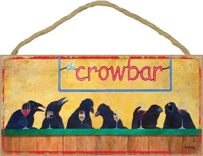 Amazon.com: SJT ENTERPRISES, INC. The Crowbar 5" x 10" Wood Plaque ...