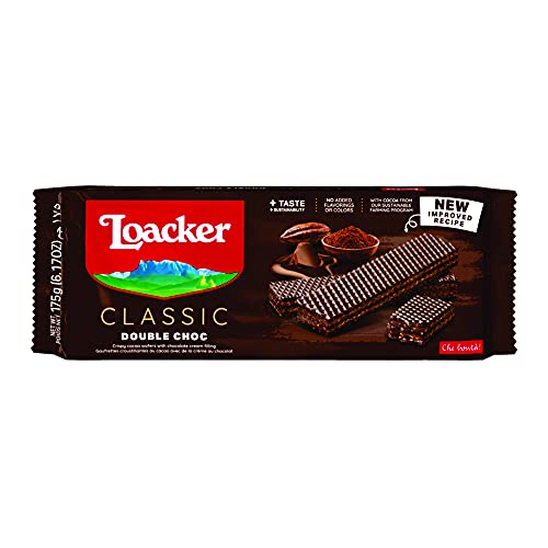 Loacker Double Choc Crispy Wafer with Chocolate Cream Filling 175g ...