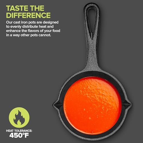 Snapklik.com : Cast Iron Melting Pot, Cast Iron Basting Pot For Grill ...