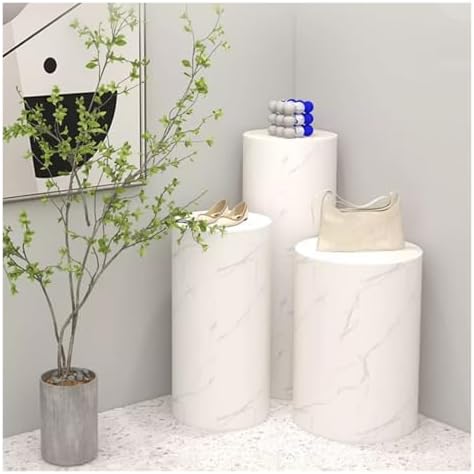 Bridal Display Pedestal Stands - Stackable Round Cylinder Plinths for ...