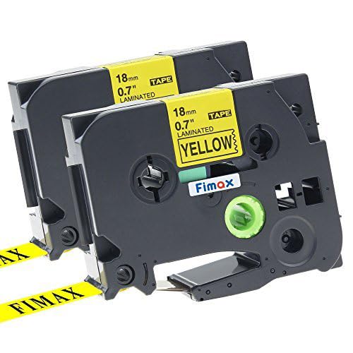 Fimax Compatible Standard Laminated Label Tape Replacement for Brother ...