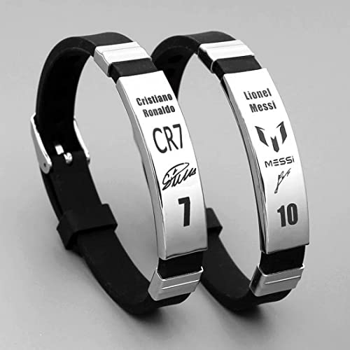 Buy Vientiq Customized Signature CR7 Ronaldo & Lionel Messi Silver ...