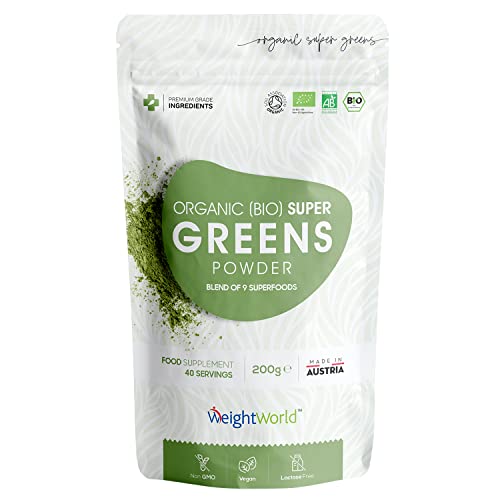 Organic Super Greens Powder – Blend of 9 Natural Greens and Superfood ...