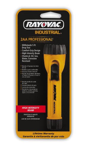 Amazon.com: Rayovac 2AA Industrial Yellow Flashlight with Ring Hanger ...