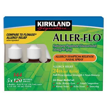 Kirkland Signature Aller-Flo 50mcg. Allergy Spray, 720 Metered Sprays ...