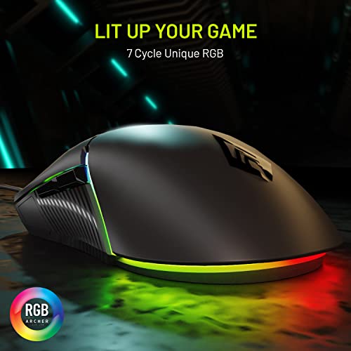 Archer Tech Lab Recurve 100 Ultra Light 69G Wired Gaming Mouse with ...