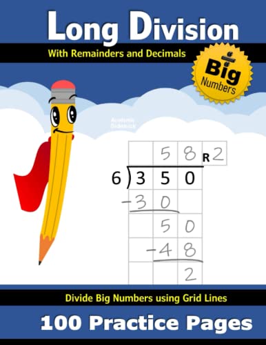 Long Division – with Decimals and Remainders: (100 Practice Pages with ...
