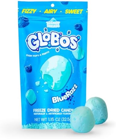 Amazon.com: Trendy Treats - Globos Freeze Dried Candy - Blue Razz 1.15 oz