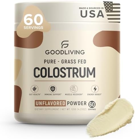 Amazon.com: GoodLiving Grass Fed Colostrum Powder for Immune Support ...