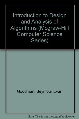 Introduction To The Design And Analysis Of Algorithms Mcgraw Hill Computer Science Series